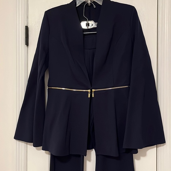 IMAN | Pants & Jumpsuits | Stretch Knit Jacket With Matching Pants ...